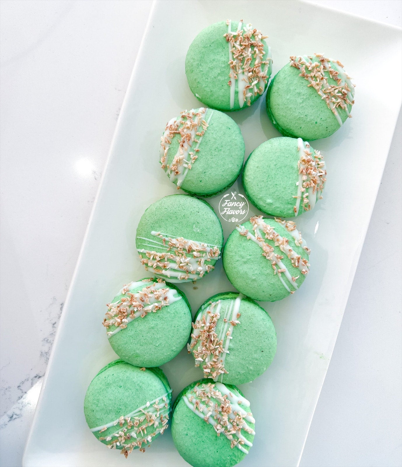 Coconut Pandan Macaron | Fancy Flavors