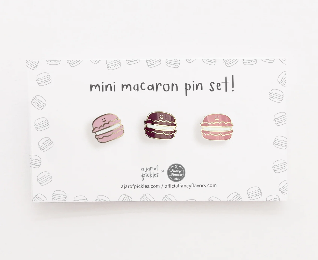 Mini Macaron Pin Set - A Jar Of Pickles Collaboration | Fancy Flavors